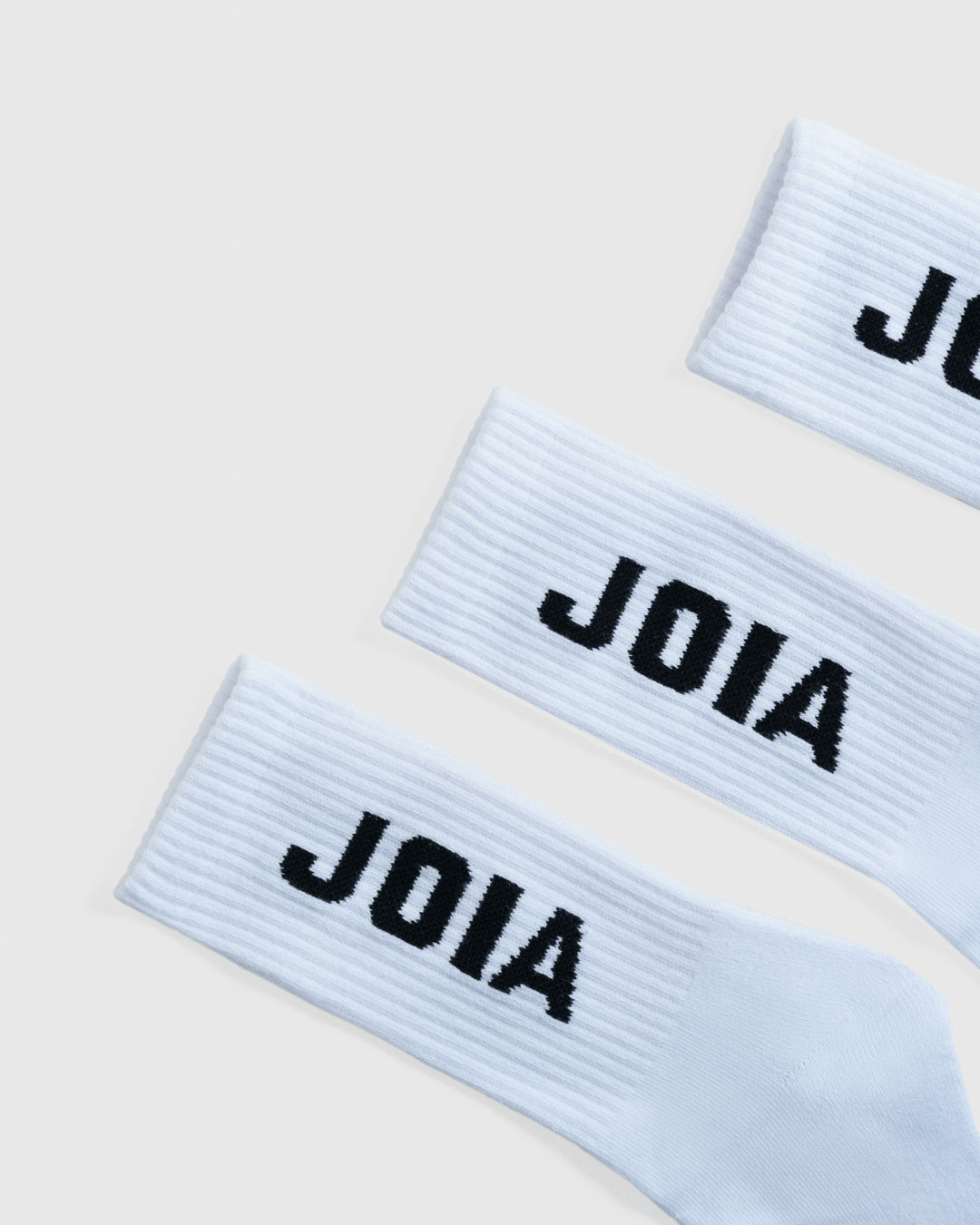 Tripack Calceta Logo Básica Blanco - JOIA MARKET