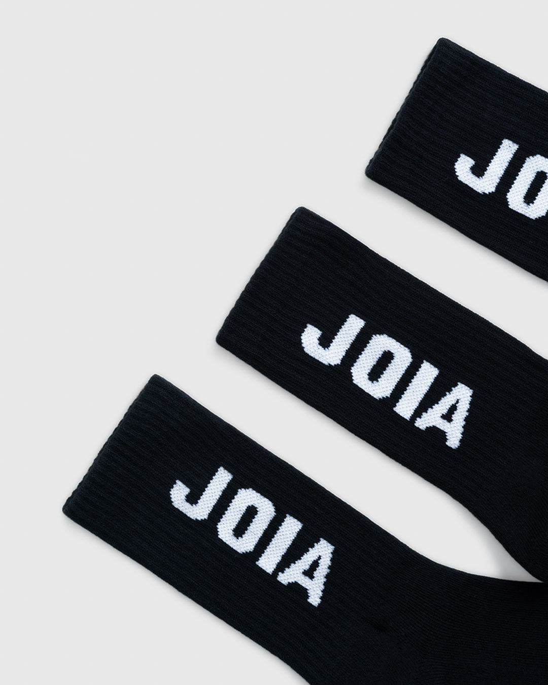 Tripack Calceta Logo Básica Negro - JOIA MARKET