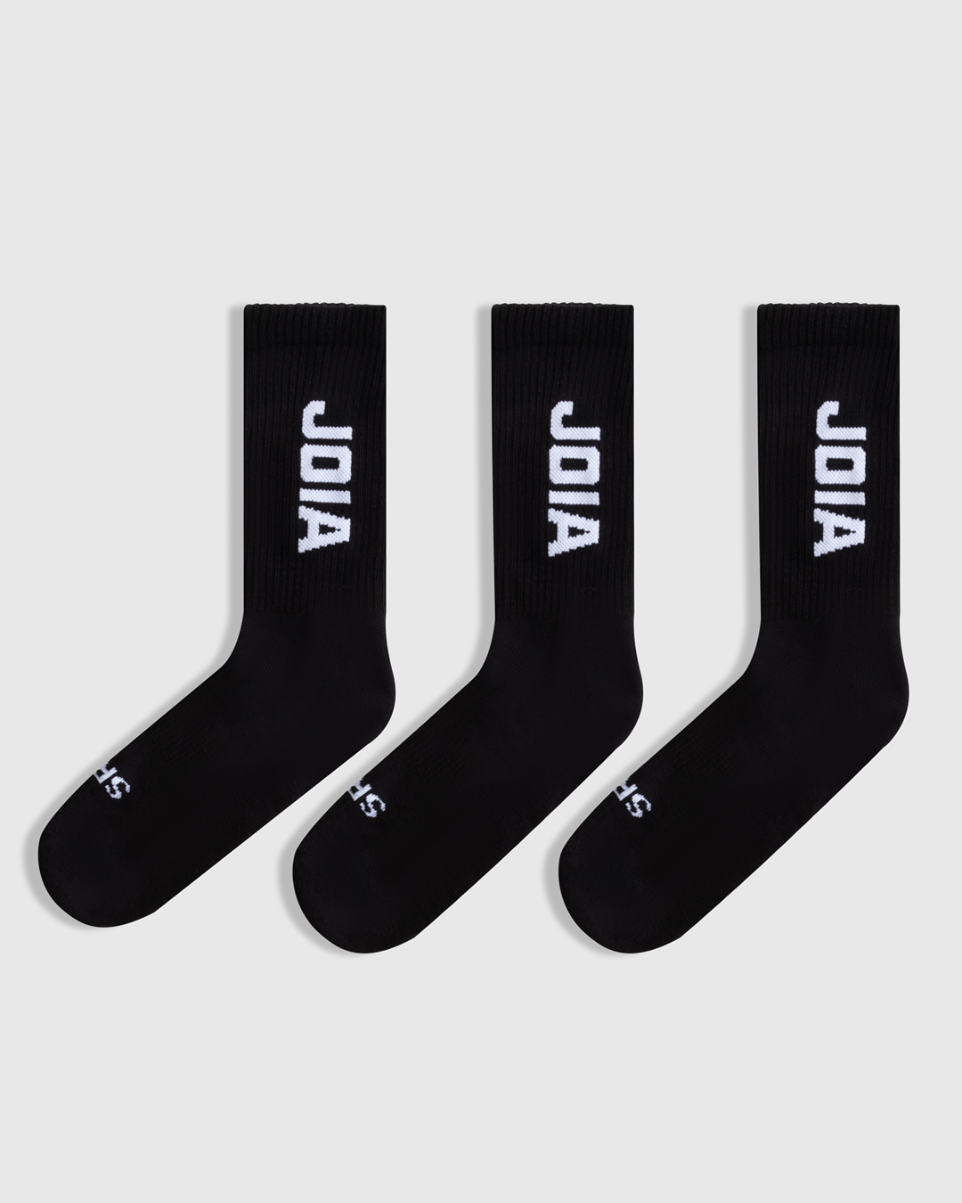 Tripack Calceta Logo Básica Negro - JOIA MARKET
